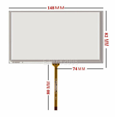 6.1inch Resistive Touch screen Digitizer glass For GPS CLAA061LA0BCW ...