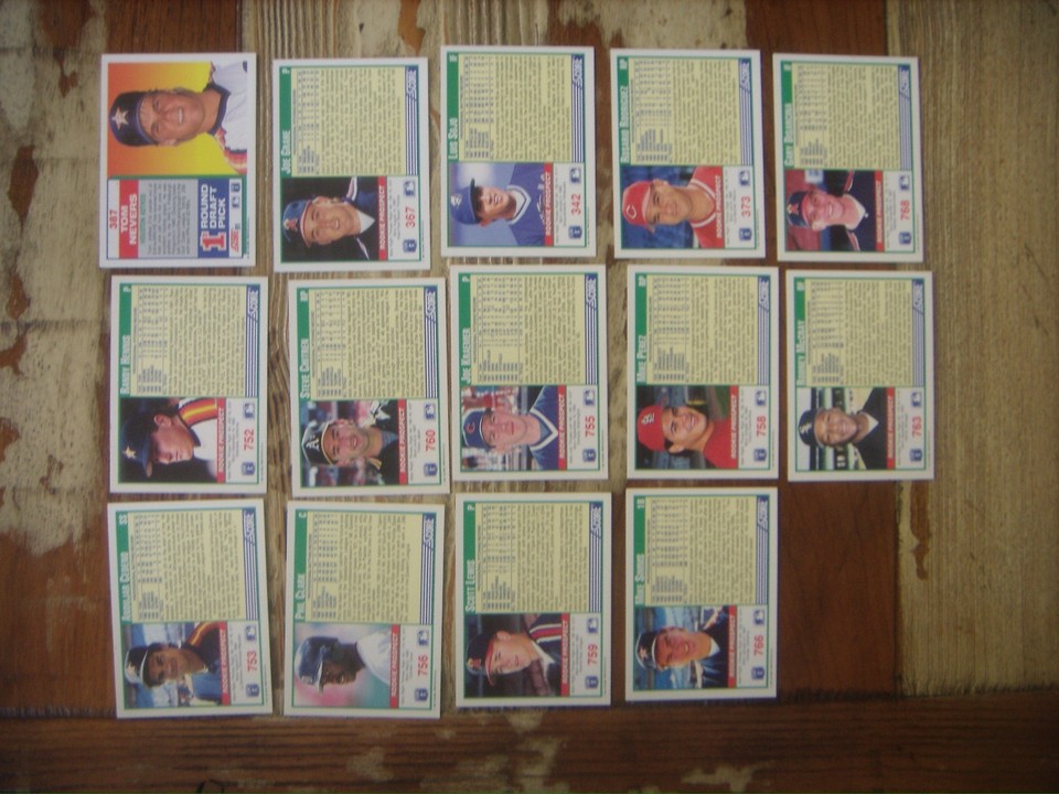 Tom Nevers, Lot of 15 SCORE 91 Baseball Cards DRAFT PICK & ROOKIE ...