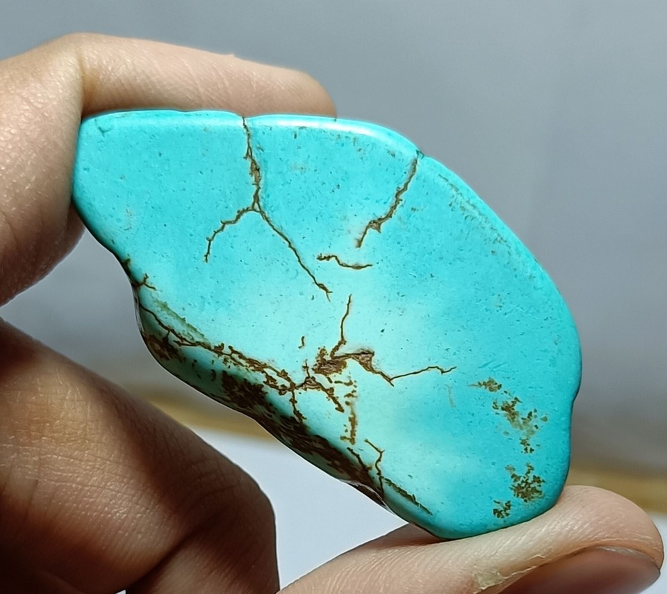 Certified Arizona Mine Natural Sky Blue Turquoise Slab 58.00 Ct Loose ...