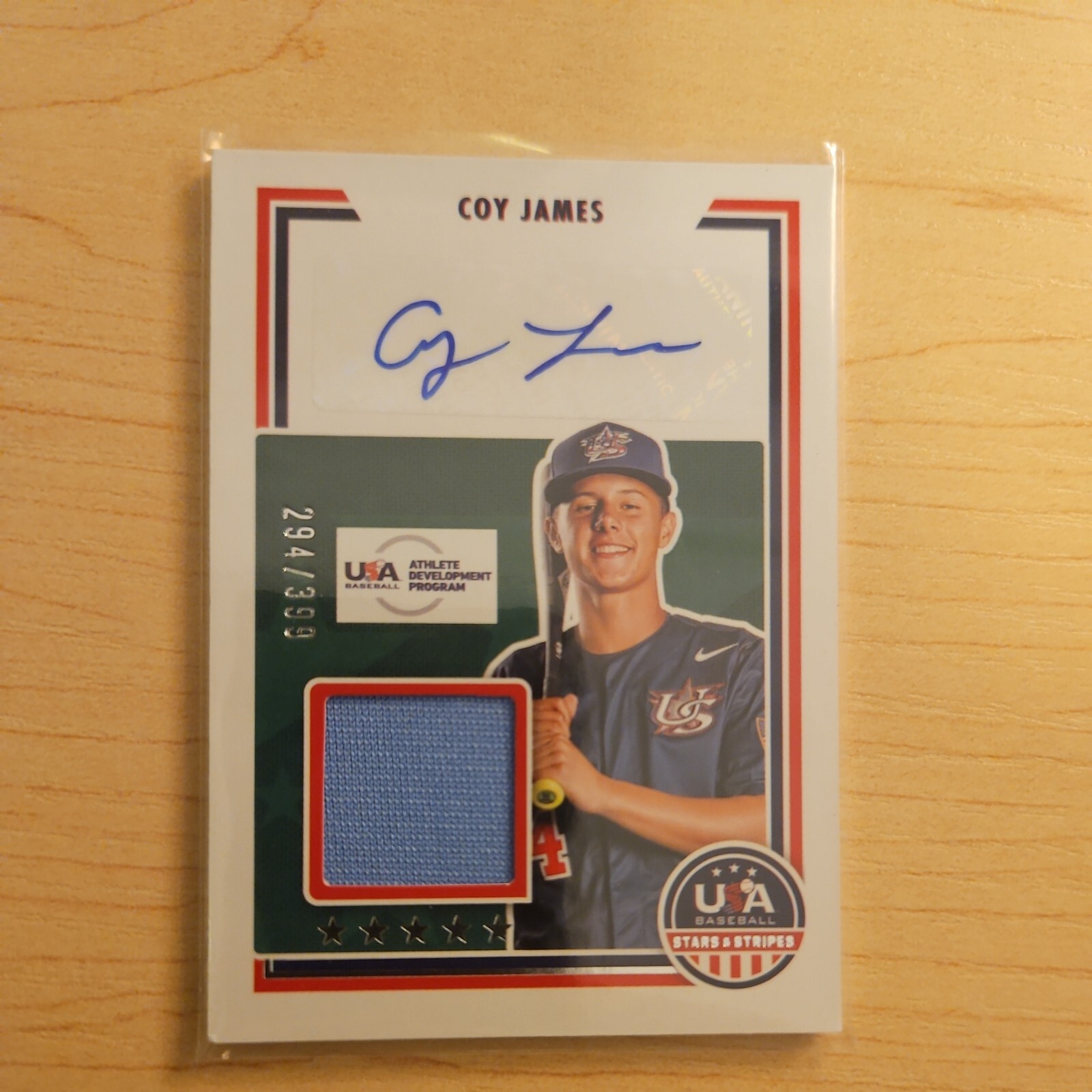 2022 Panini USA Baseball Stars & Stripes /399 #SSS–CJ1 Coy James Auto ...