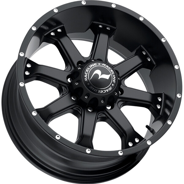 (Set-4) Raceline 991B Assault 16x8 8x170 +0mm Matte Black Wheels Rims ...