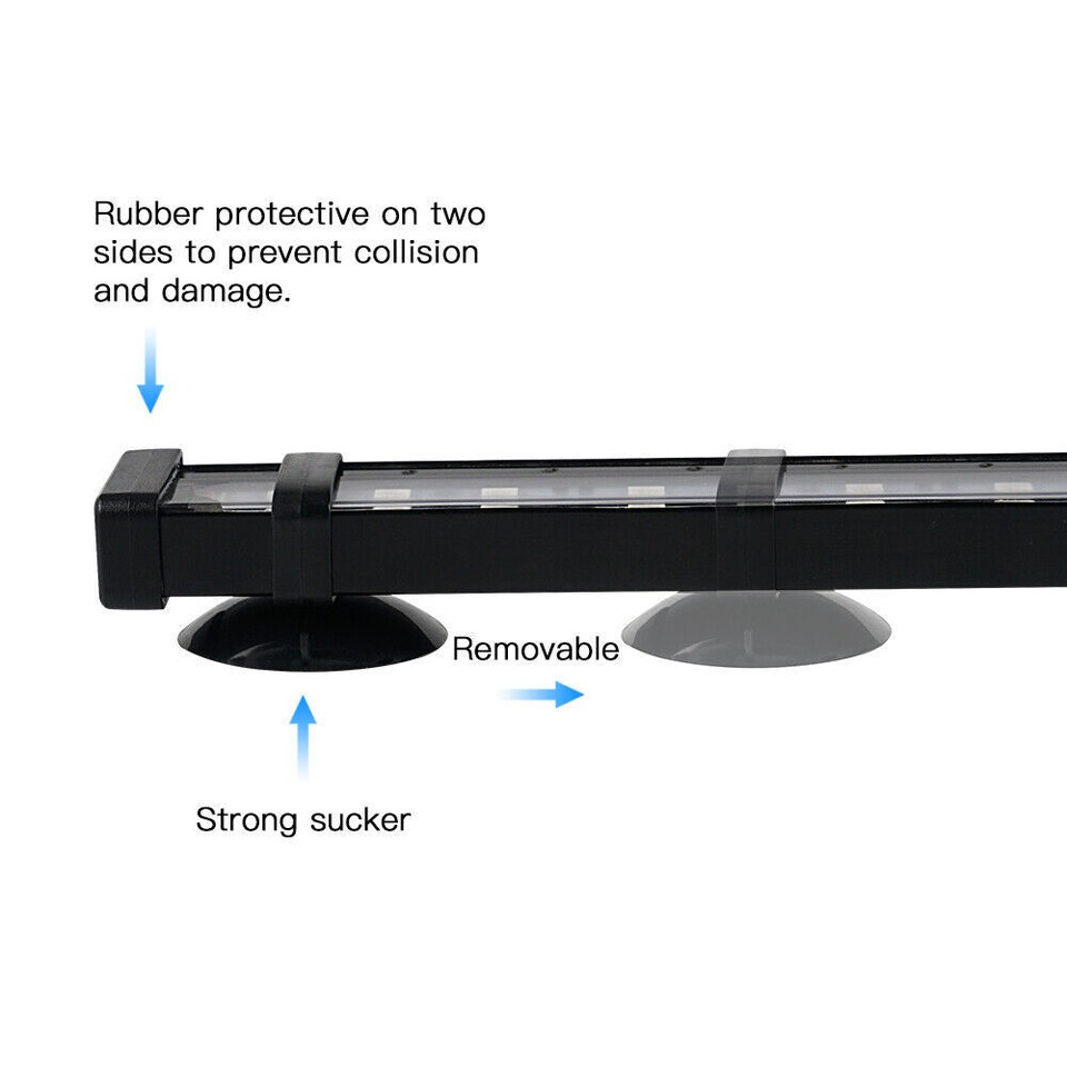 Aquarium Underwater Air Bubble LED Light Fish Tank RGB Submersible Lamp ...