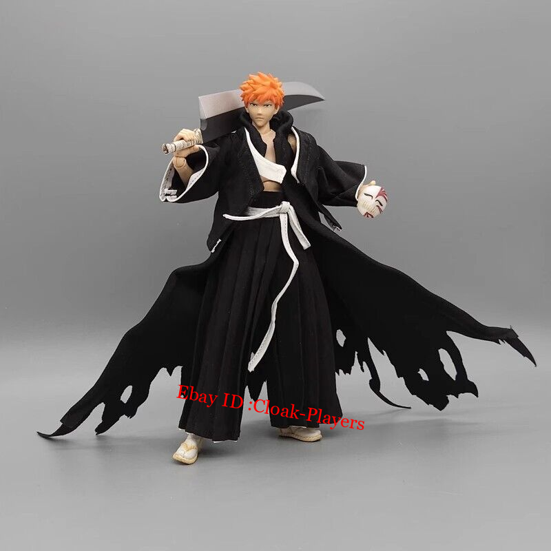 New 1/12 Cape Kurosaki Ichigo Bleach Cape Model For 6"Action Figure (No ...