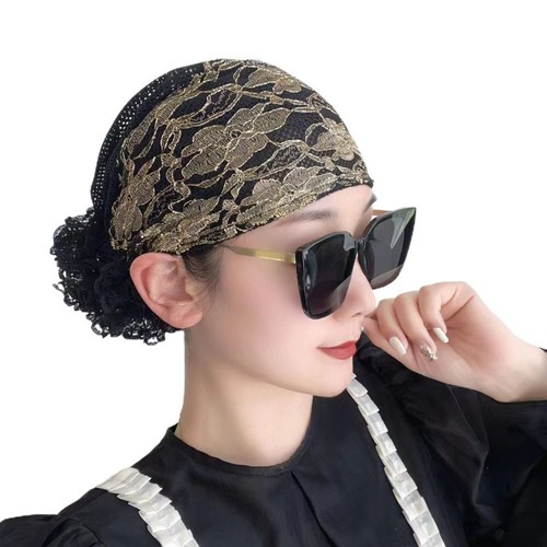 Breathable Headscarf Lace Hair Cover Cap Fashion Turban Hats Women ...