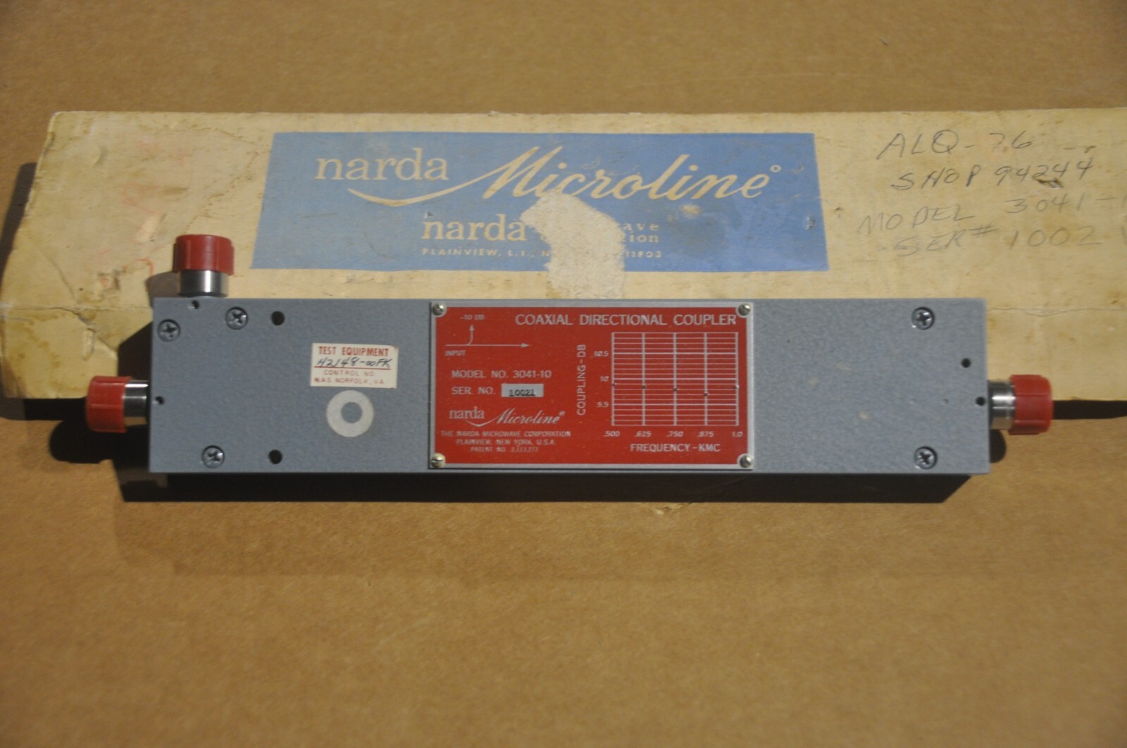 Narda Coaxial Directional Coupler 500 Mhz - 1 GHz 3041-10 | eBay