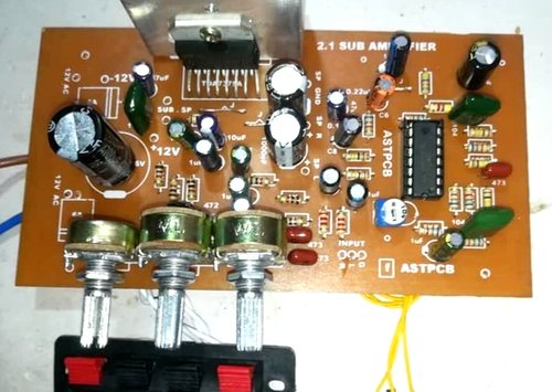 TDA7375A 37W+37W 12V 6A Stereo Amplifier LM324 Sub-Woofer controller ...