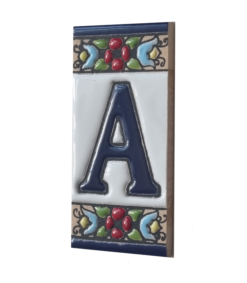 Hand-painted Ceramic Cherry Number Tiles 7.5 x 3.5 cm with Optional ...