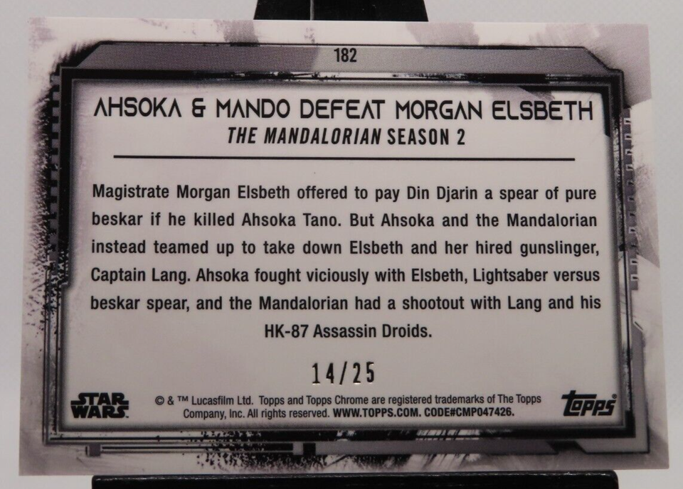 2021 Topps Chrome Star Wars Legacy #182 Ahsoka Mando Morgan Elsbeth ...