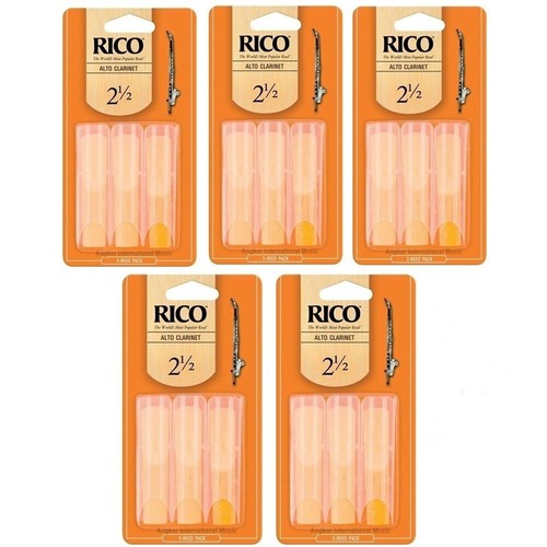 15 x Reeds Rico Alto Clarinet Reeds Strength 2.5, 5-Packs ( Alto ...