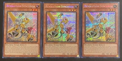 2024 YUGIOH 25TH MP24 1ST ED SECRET RARE REVOLUTION SYNCHRON X3 NM SET ...