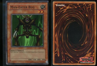 Yu-Gi-Oh! Man-Eater Bug LOB-108 Unlimited Super Rare Moderately Played ...