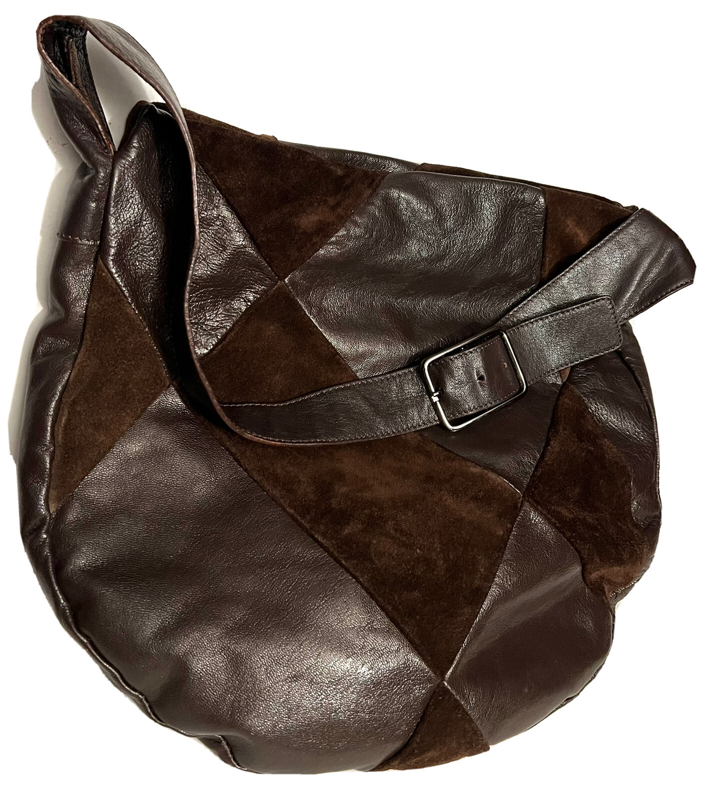 ITALIAN CAPACCIOLI SHOULDER HOBO BAG BROWN LEATHER SU… - Gem