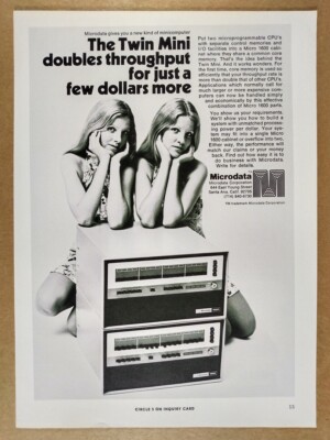 1972 Microdata Micro 1600 Twin Mini Computer vintage print Ad | eBay