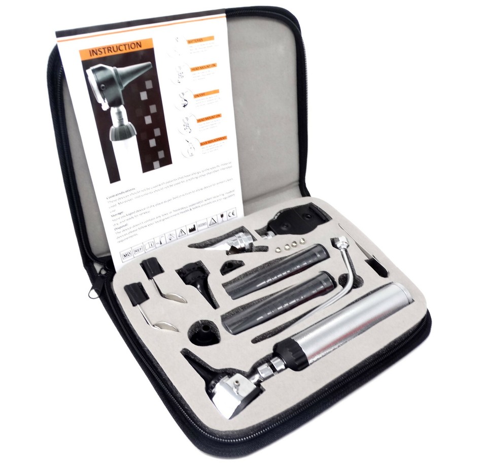 Latest Edition Diagnostic Professional Physician ENT Kit-Otoscope ...