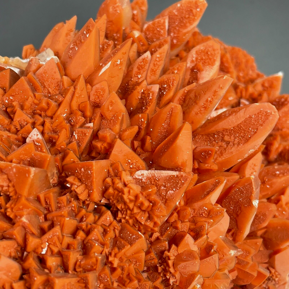 Rare Natural beautiful crystal dogtooth red calcite mineral specimen ...