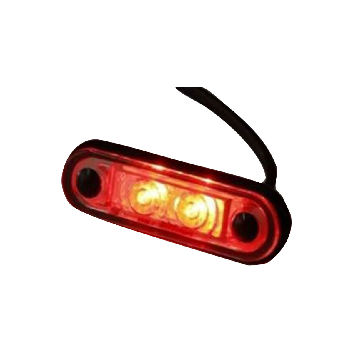 RED HELLA STYLE LED FLUSH FIT KELSA BAR MARKER LAMP LIGHT 12v 24v fit ...