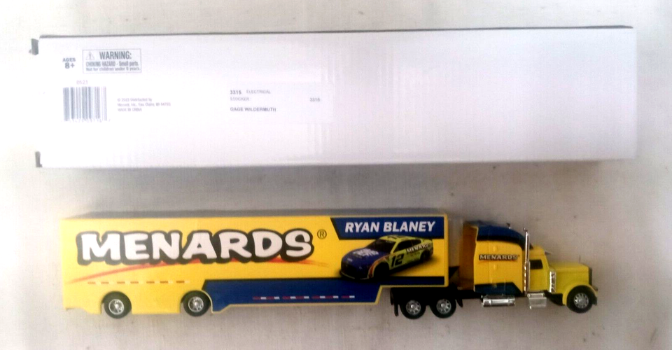 2023 Menards Labor Day Employee Exclusive Ryan Blaney Nascar Semi-Truck ...