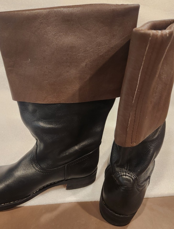 18th 19th century fold down riding boots. Colonial re-enactment rev-war ...