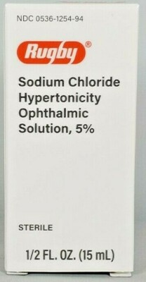Rugby Sodium Chloride Ophthalmic Solution Eye Drops 5% 15mL - Exp 02 ...