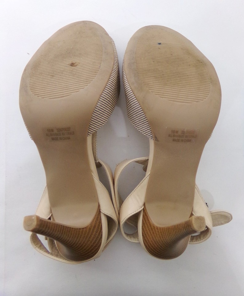 CATO Womens Brown Beige Tan Open Toe Heels SIZE 10M Sexy Cute Shoes | eBay