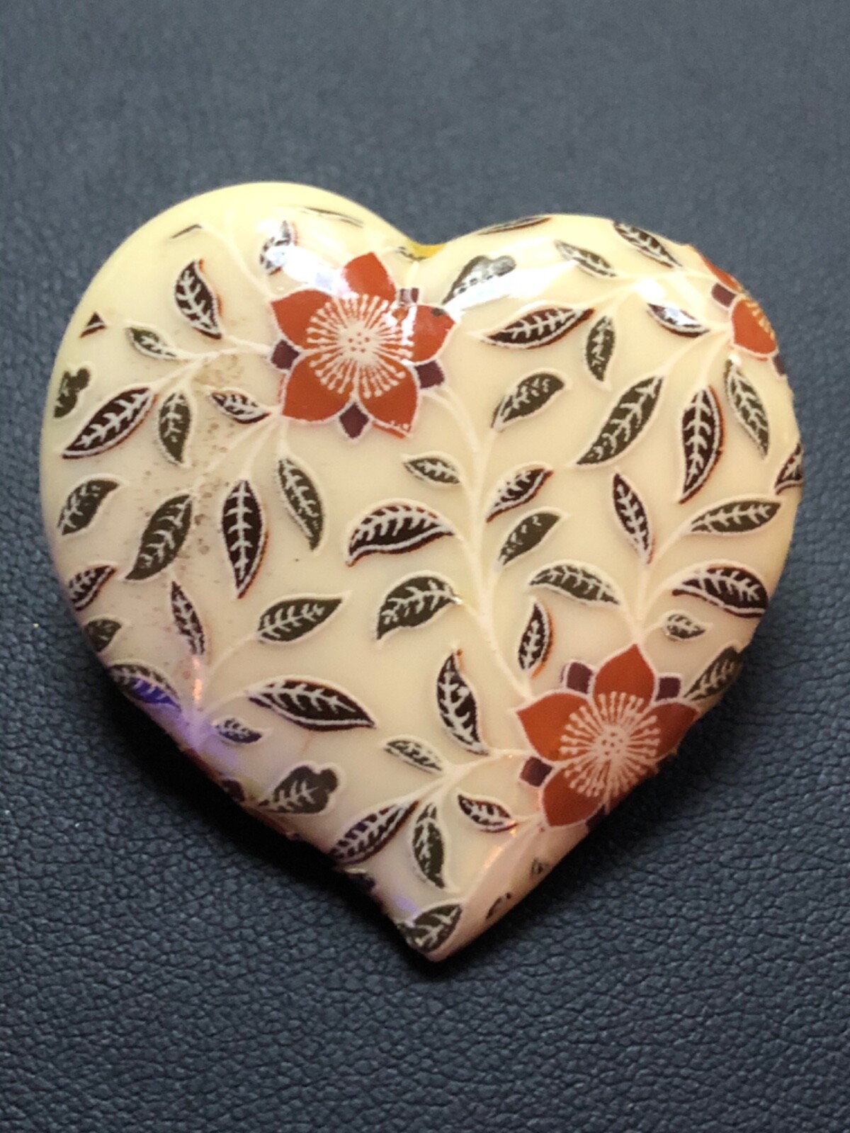 Gorgeous Designer Estate HEART Vintage Brooch Pin - Gem