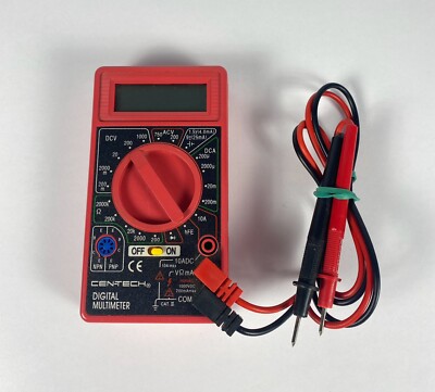CEN-TECH 7 Function Digital Multimeter Volt Ohm Amp Meter Transistor ...