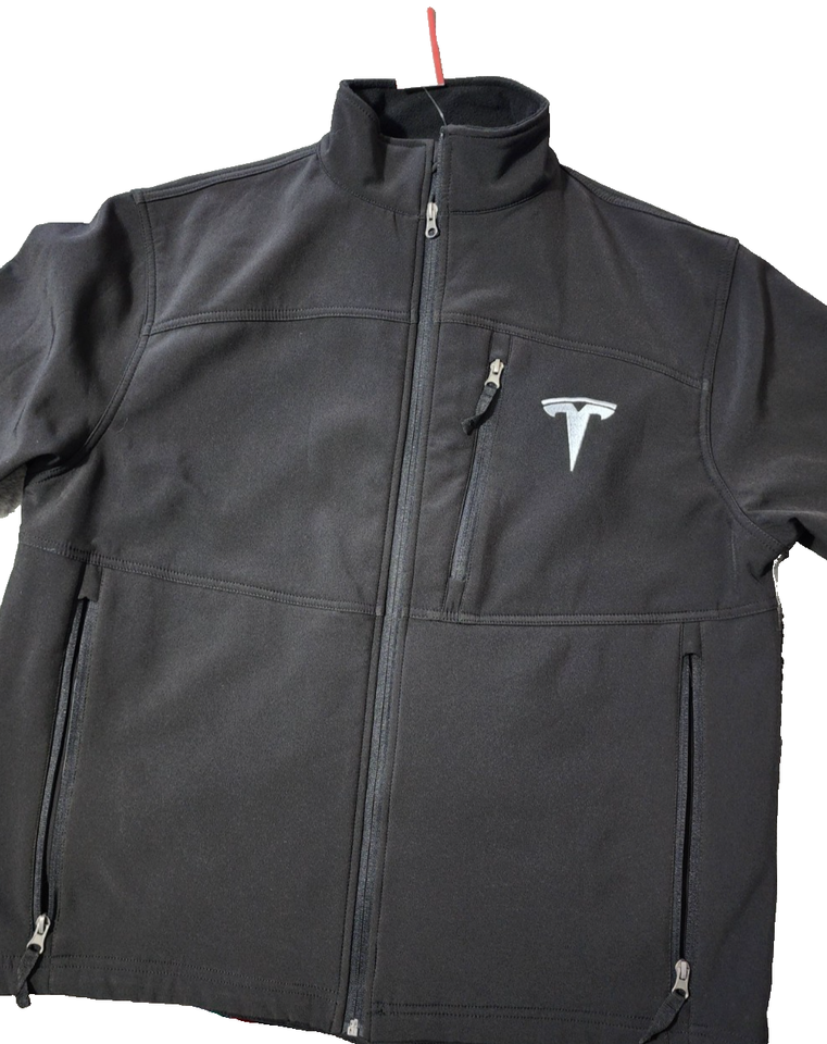 Tesla corporate full-zip fleece lined jacket Men size M Fossa black ...
