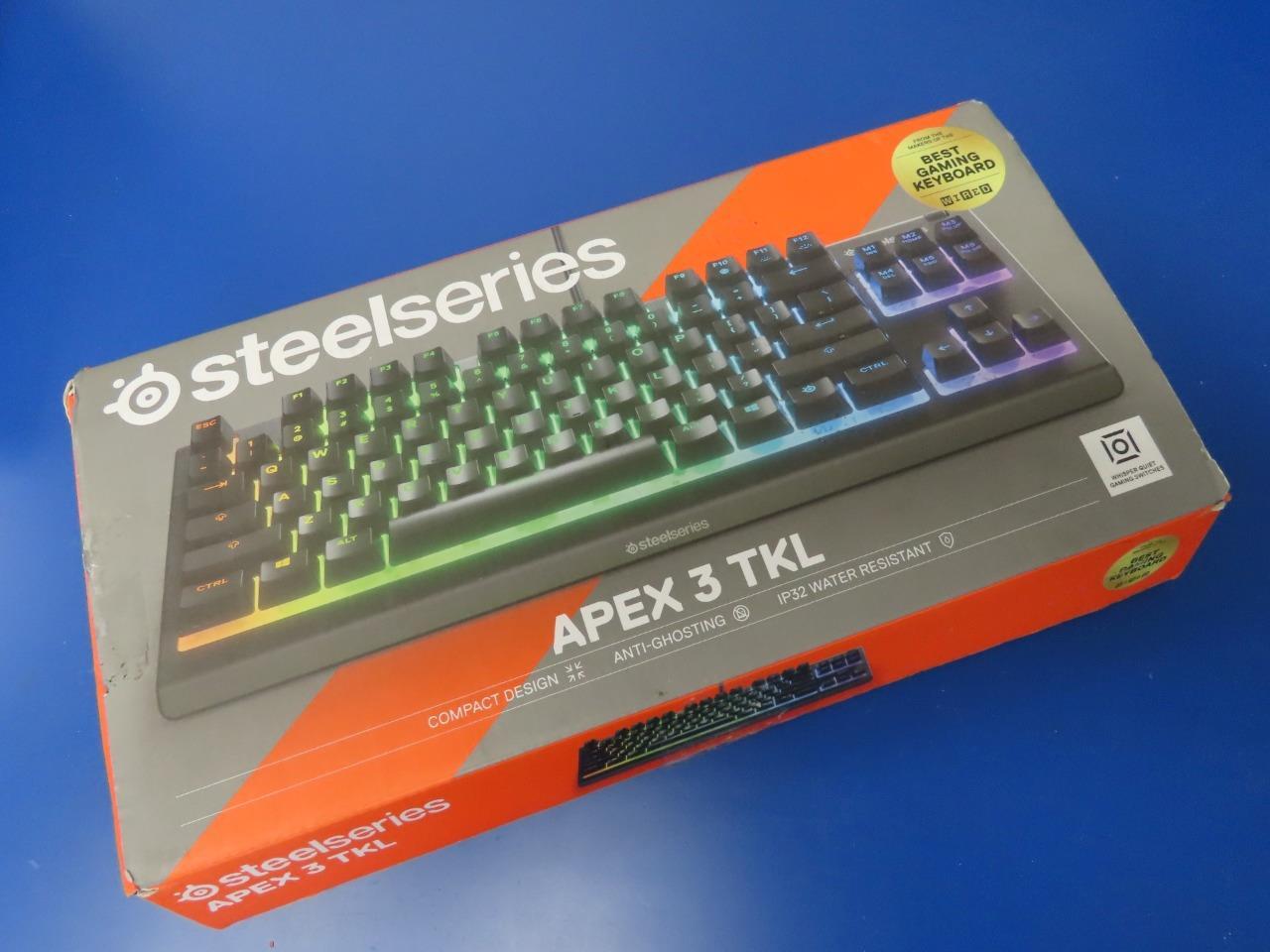 SteelSeries Apex 3 TKL RGB Gaming Keyboard – Tenkeyless Compact Form Factor