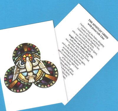 Holy Card Apostles Creed w Jesus Life Line RARE re: Nicene Creed | eBay