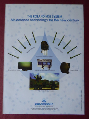 8/1997 PUB EUROMISSILE MISSILE ROLAND M3S ANTI AIRCRAFT DEFENSE SYSTEM ...