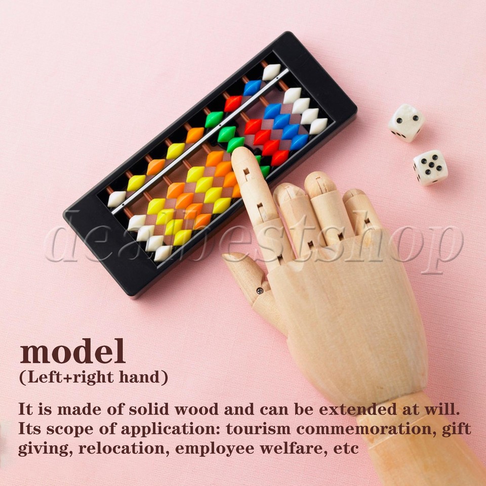 2 Pcs 7" Wooden Left Right Hand Figure Model Crafts for Artist ...