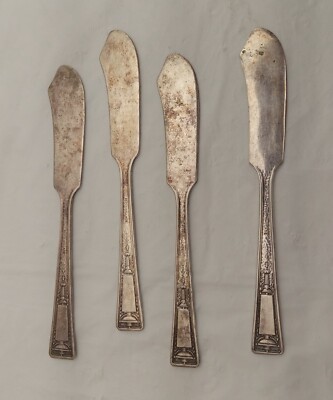 Antique 1835 R. Wallace Buckingham Palace Silverplate Four Butter ...