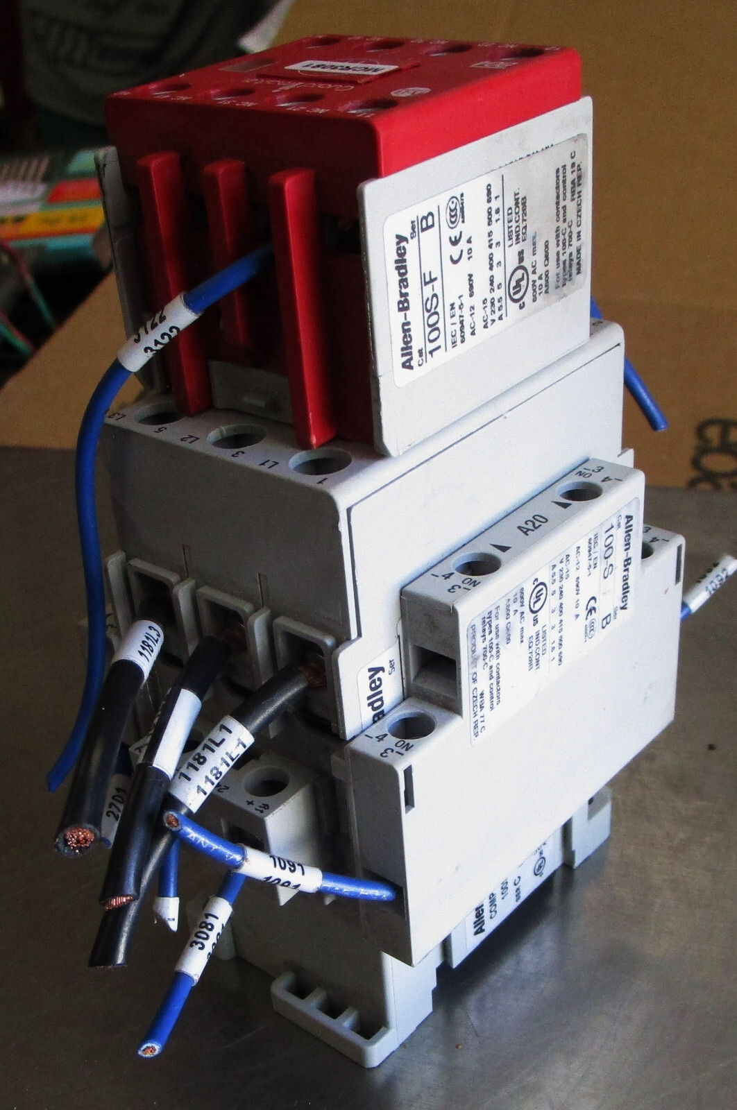 ALLEN BRADLEY 100S-C30EJ14C SERIES C CONTACTOR + Extras Used Cut Out ...