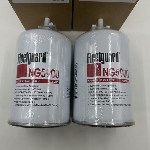 2PACK Fleetguard NG5900 Natural Gas Fuel Filter NEW Cummins ISX12 ISLG ...