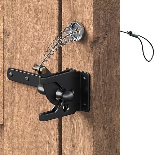 Spring Loaded with Fasteners Self Locking Hardware Gate Lock Gate Latch ...