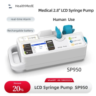 Medical Syringe Infusion Pump Human Use SP950 w/ LCD Display & Real ...
