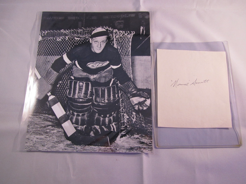 Normie Smith Detroit Red Wings signed autograph 5x5 cut and 8x10 ...