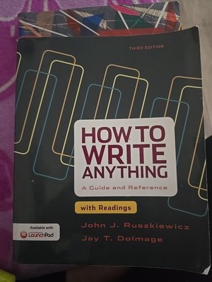 How To Write Anything A Guide and Reference with Readings Textbook ...