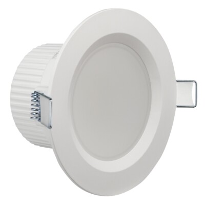 Clipsal 7W Tri-Colour Dimmable LED Downlight Kit White 90mm Cutout ...