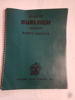 Burleigh County ND Atlas 1976 Township Plat Maps Owners Info Midland ...