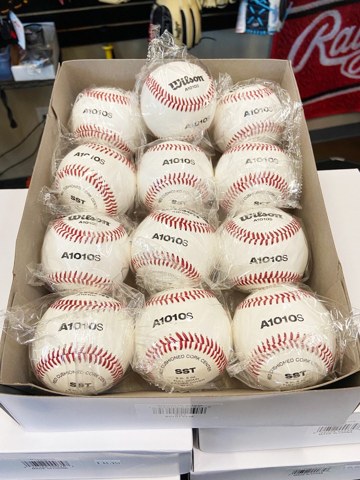12 ea. (1 Dozen) Wilson A1010S-Blem Practice Leather Baseballs *2-DAY ...