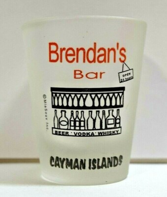 Brendan's Bar Cayman Islands Shot Glass Beer Vodka Whisky Travel ...