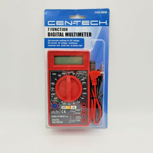 Cen-Tech 7 Function Digital Multimeter Item 69096 Electrical Test Meter ...