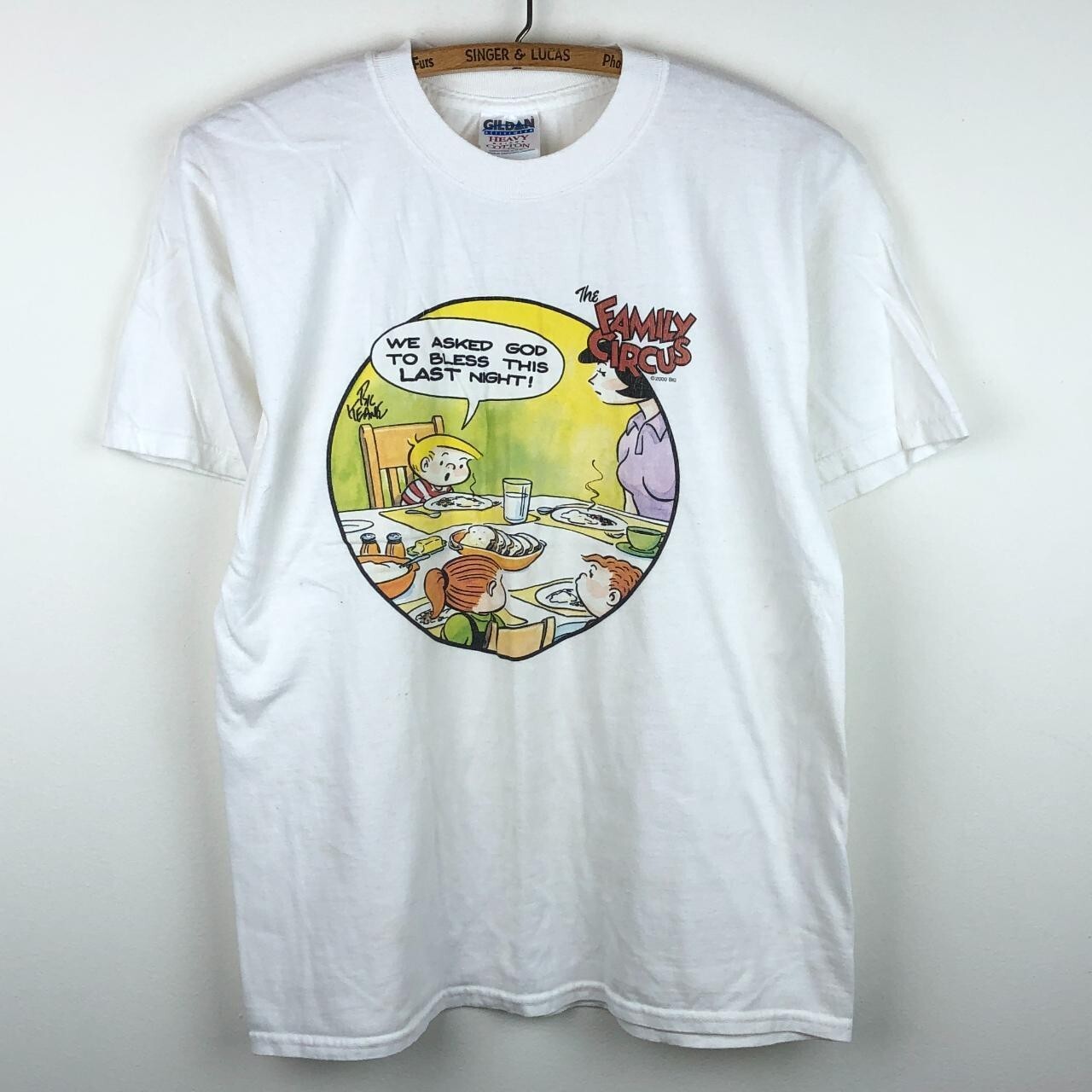 Vintage 2000s The Family Circus Cartoon Comic White S… - Gem