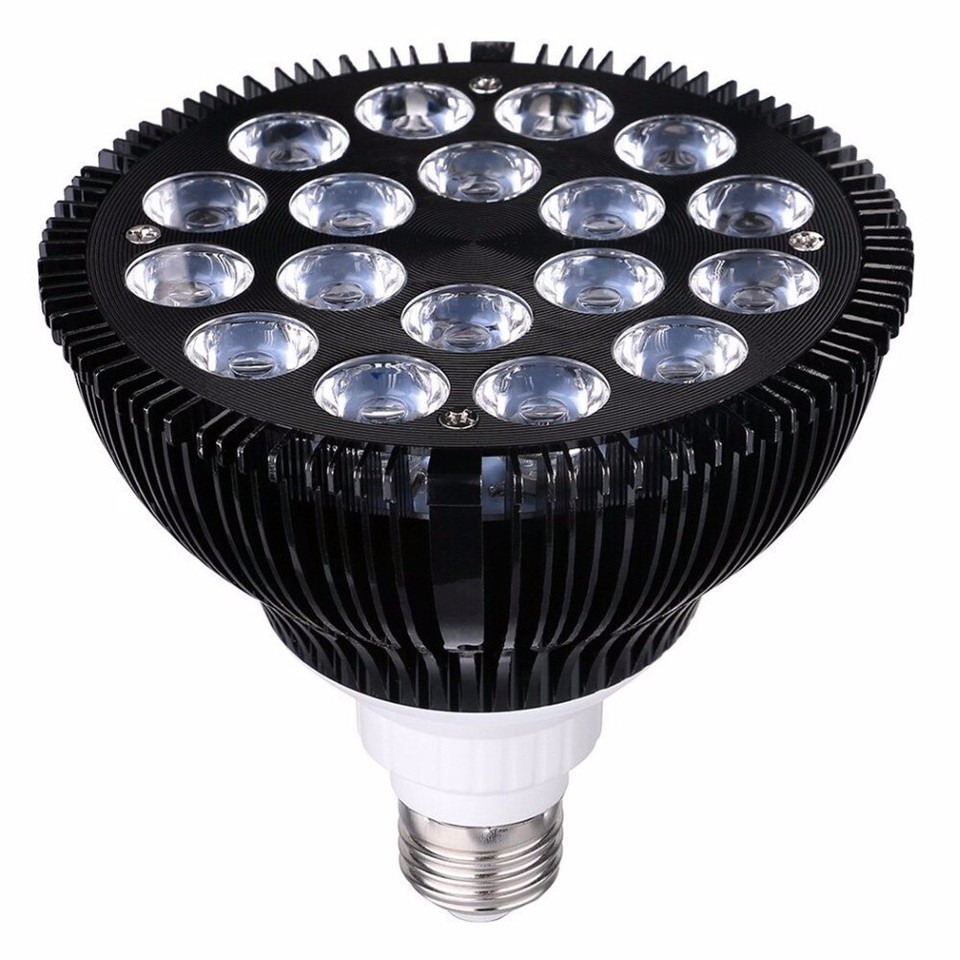 54W UV 395nm Ultraviolet E27 PAR38 LED Lamp Spot Light Bulbs Black ...