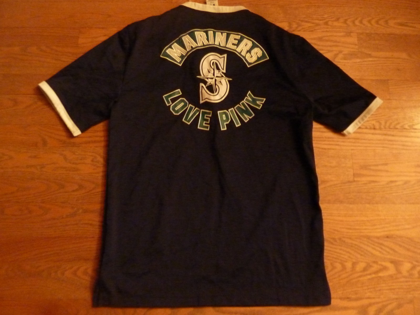 VICTORIAS SECRET PINK MLB SEATTLE "MARINERS" OVERSIZE LACE UP VNECK ...