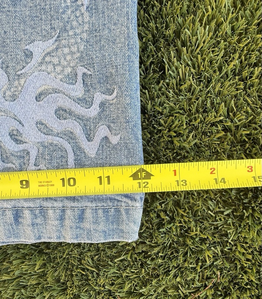 Y2K Dragon Embroidery JNCO Jorts Size 30 | eBay