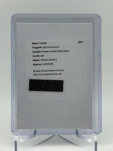 2025 Score Football Mystery Rookie Redemption #6 SSP | eBay