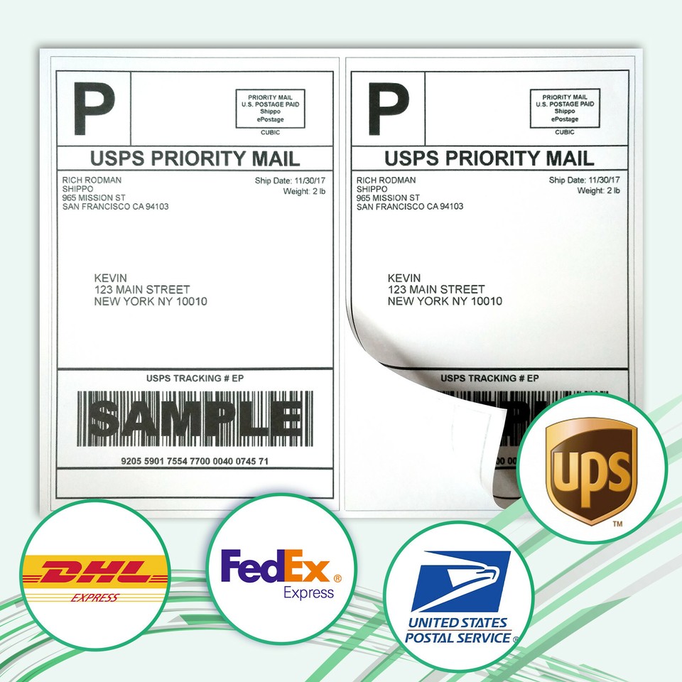 110 Sheets 220 Premium Half Sheet Shipping Labels 200+20 8.5x5.5 2 Per ...