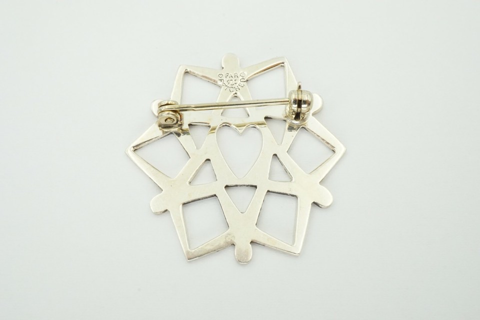 Vintage Far Fetched Sterling Silver Family Circle Heart Pin Brooch | eBay